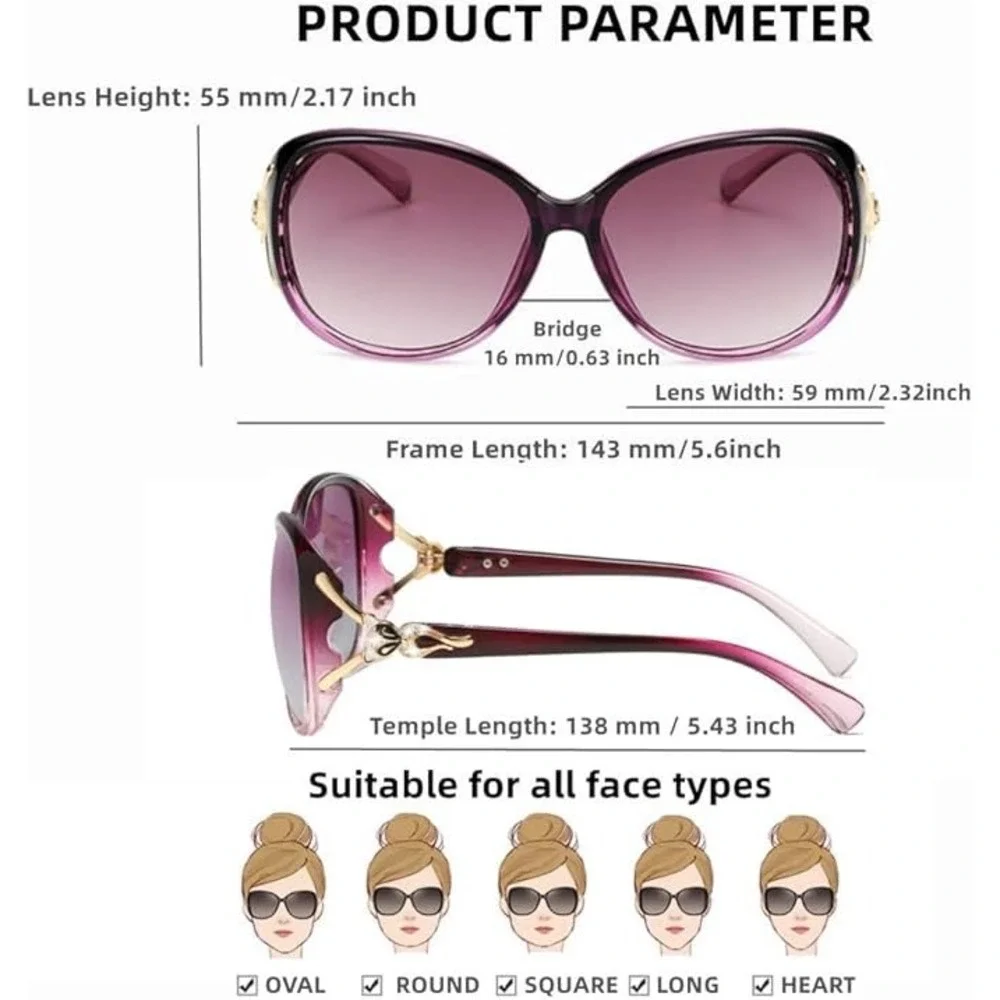 Accessories | Glamorous Oversized Purple Gradient Butterfly Sunglasses ...